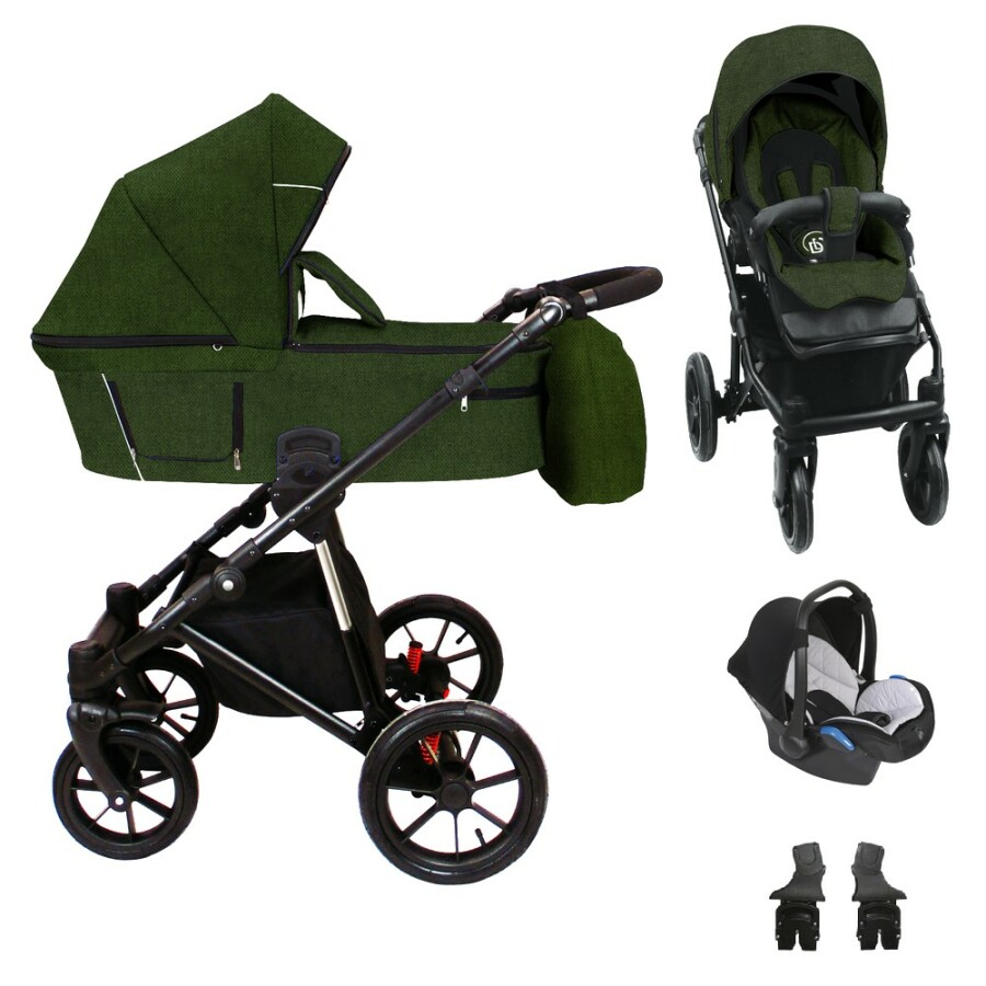 DORJAN KOČÁREK DREAM + AUTOSEDAČKA 3V1 2023 - DD03 OLIVE - BabyBoo